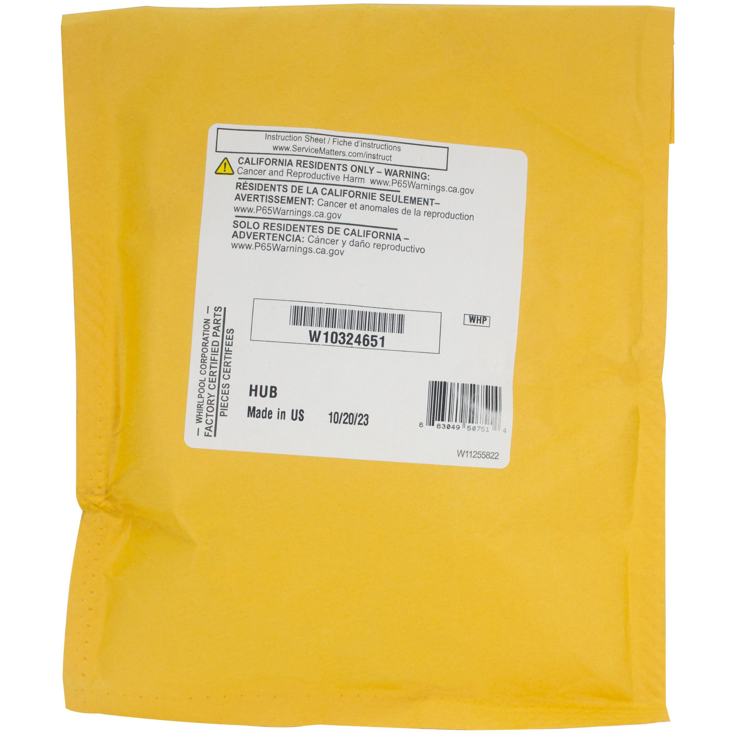 Whirlpool W10324651 Genuine OEM Drum Mounting Hub Includes Drive Block ...